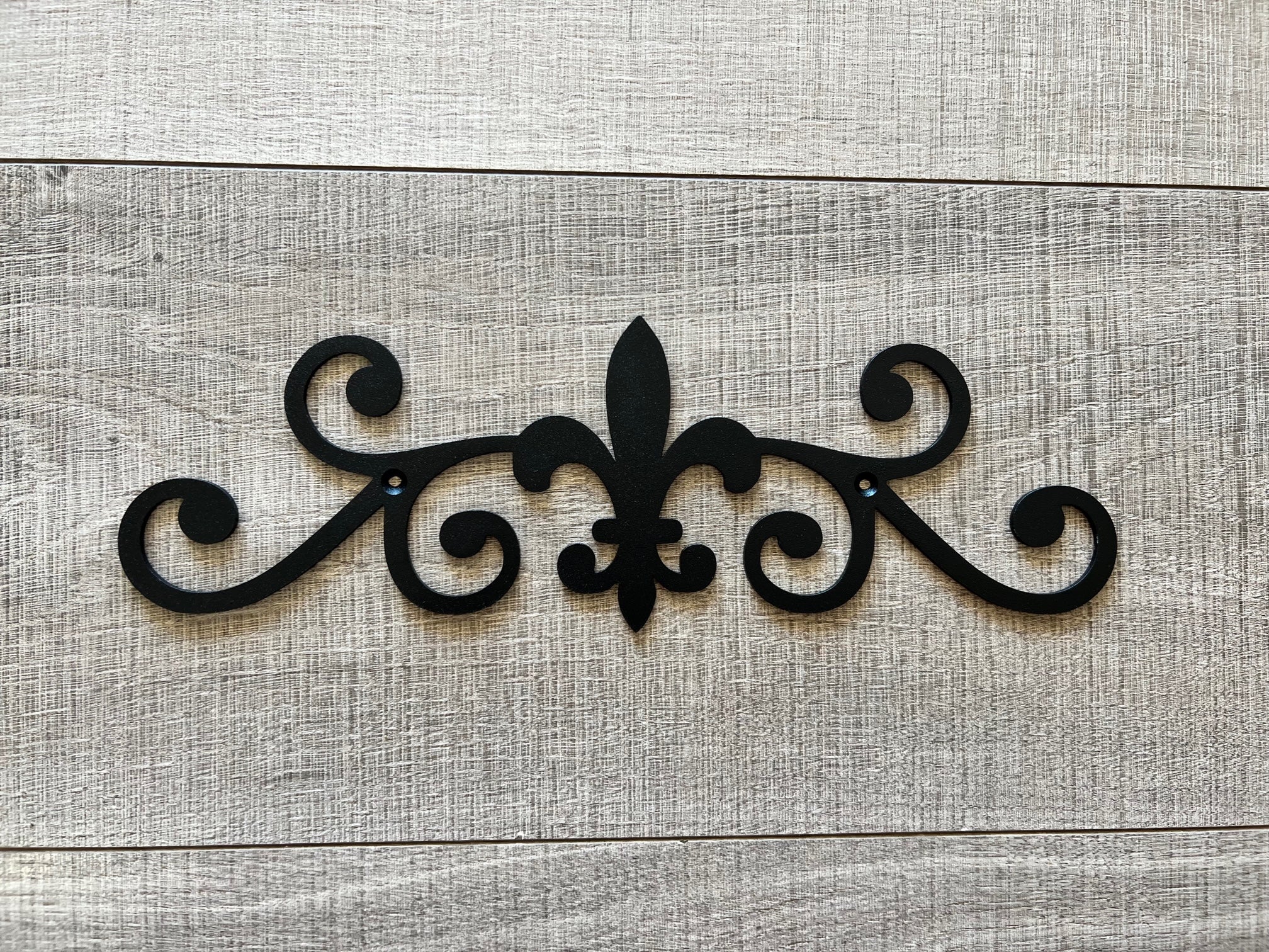 Fleur De Lis Scroll | Metal Scroll | Metal Home Decor | Metal Wall Dec ...